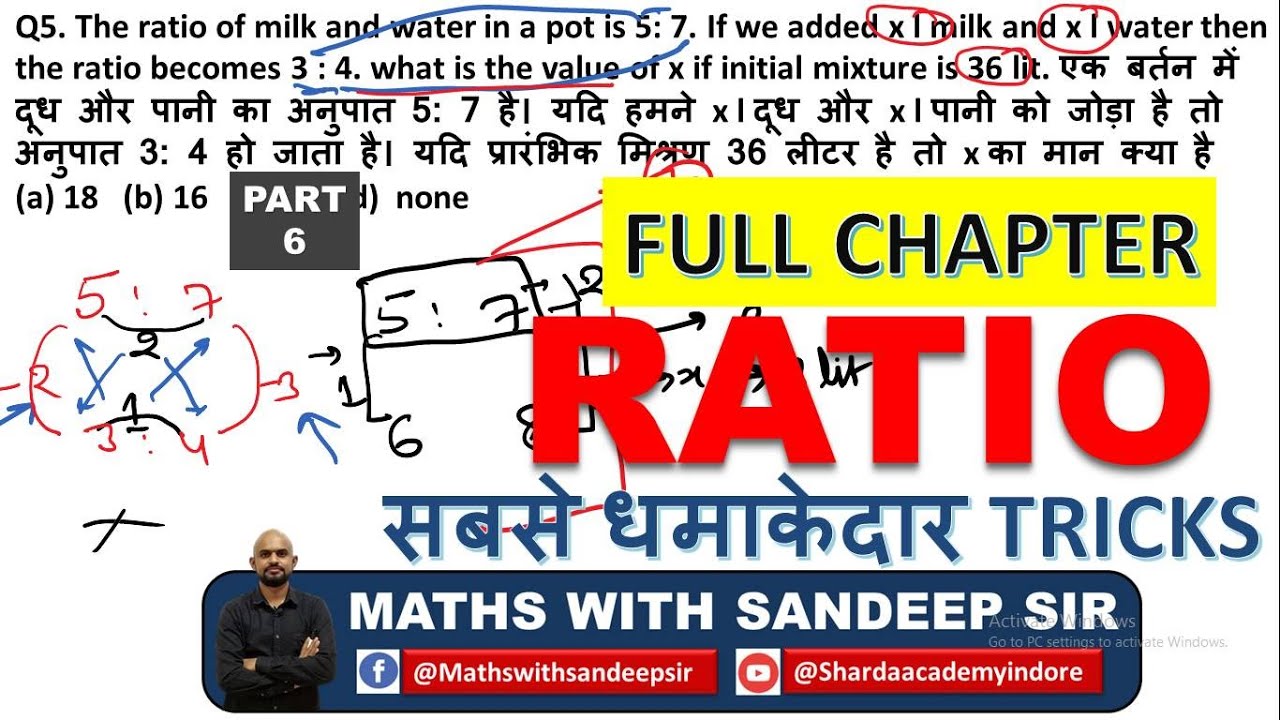 Ratio - 6 /concept of Addition and subtraction in ratio /Concepts of ...
