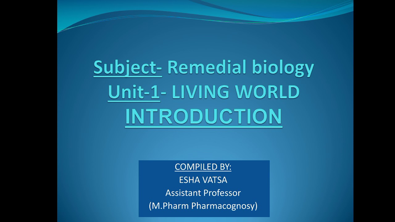 Unit-1(Living world) - YouTube