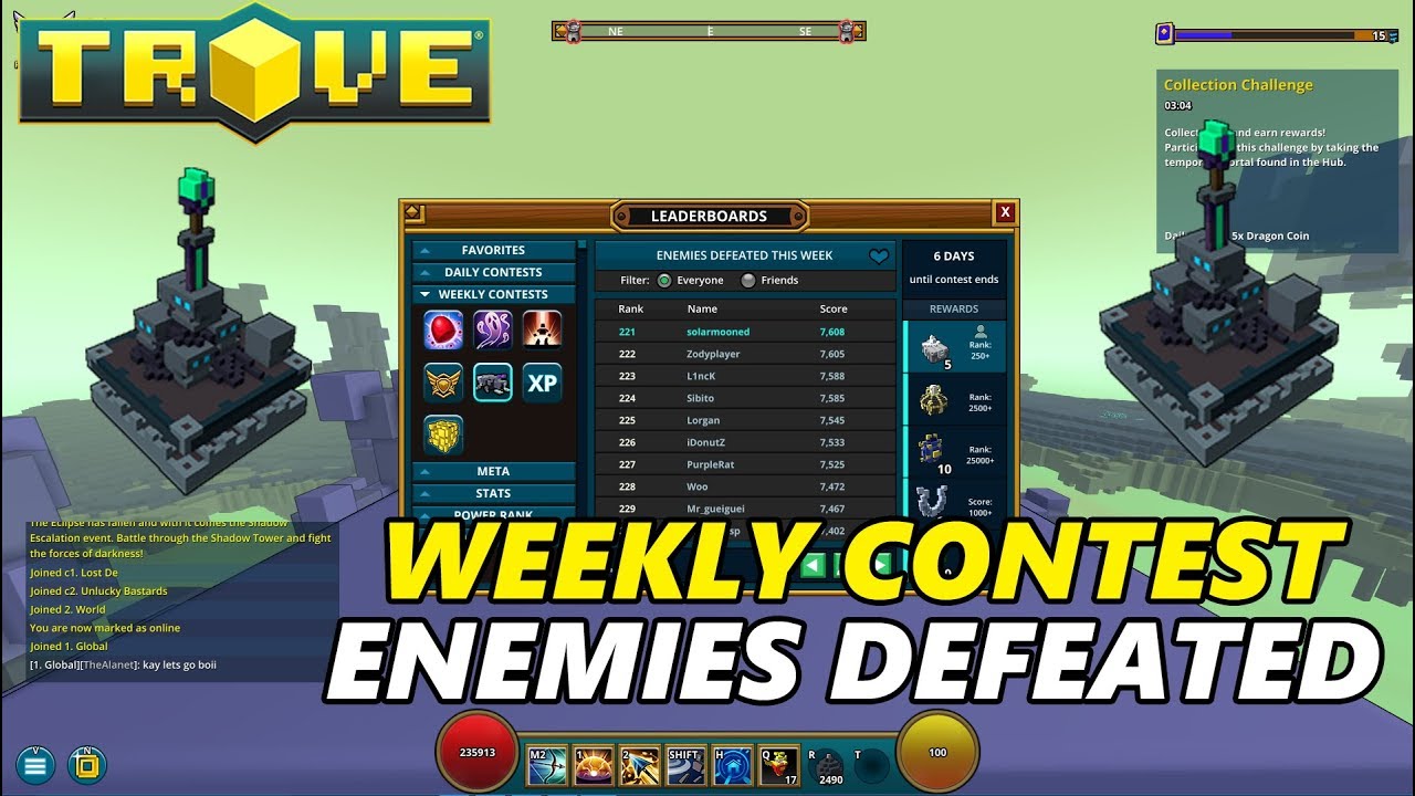 Trove - Enemies Defeated Weekly Contest - YouTube