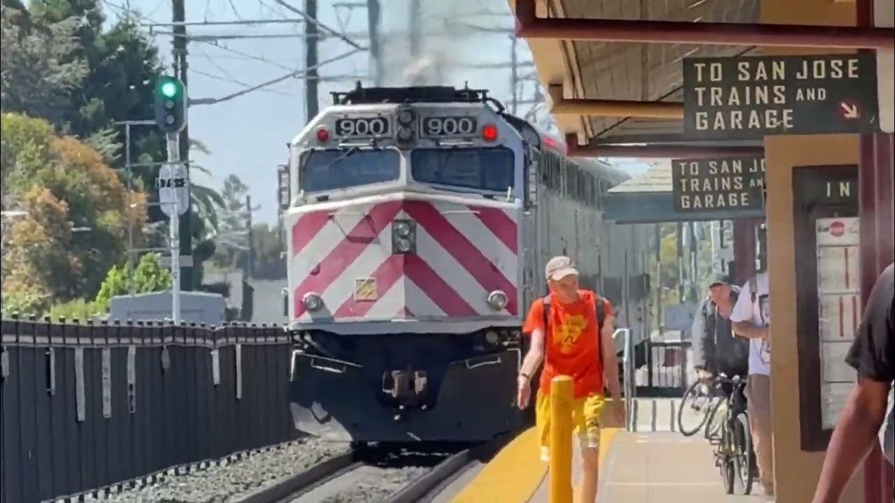 The Complete Caltrain Evening Rush Hour At San Mateo On August 7, 2024 - YouTube