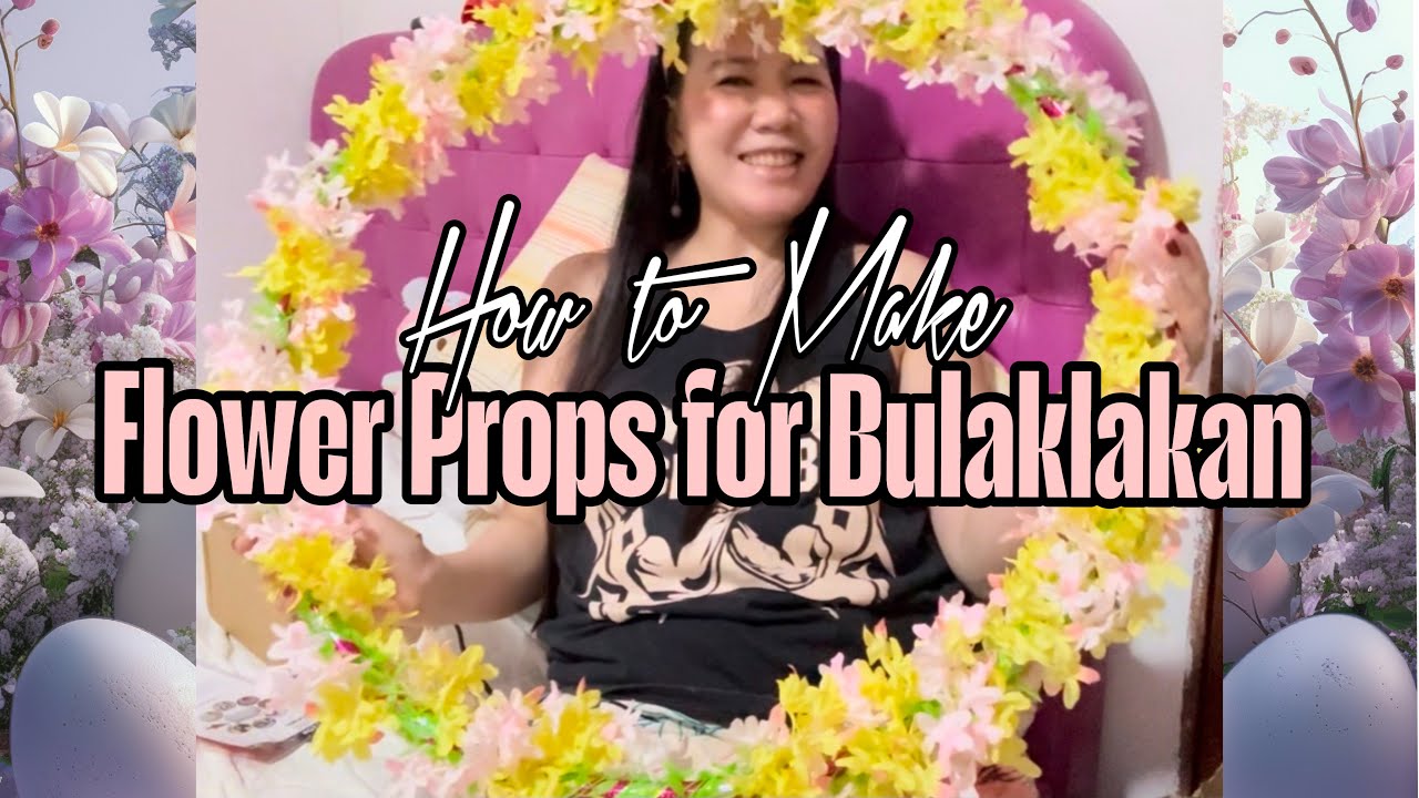 How To Make Flower Garland Props in Hula Hoop for Bulaklakan - YouTube