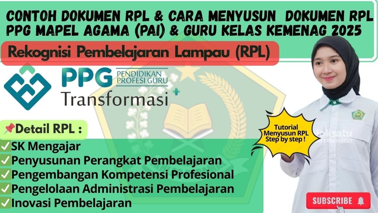CONTOH DOKUMEN RPL & CARA MENYUSUN DOKUMEN RPL PPG MAPEL AGAMA (PAI ...