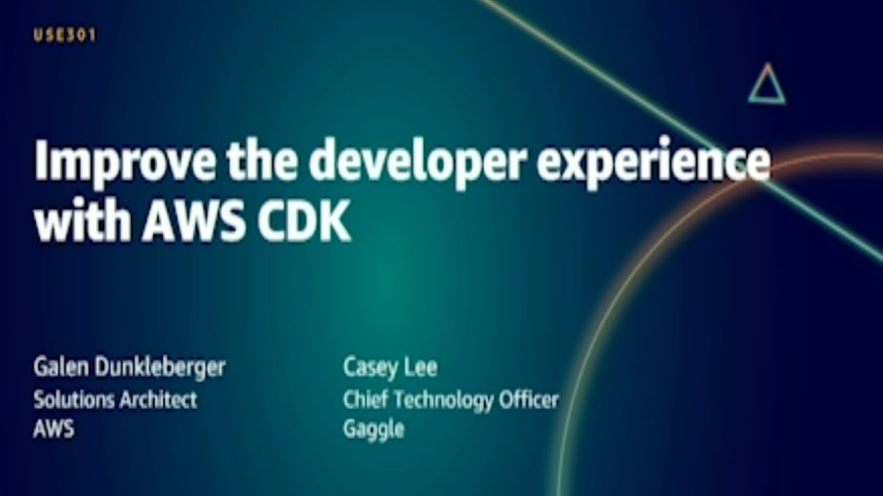 AWS Summit DC 2021: Improve the developer experience with AWS CDK - YouTube