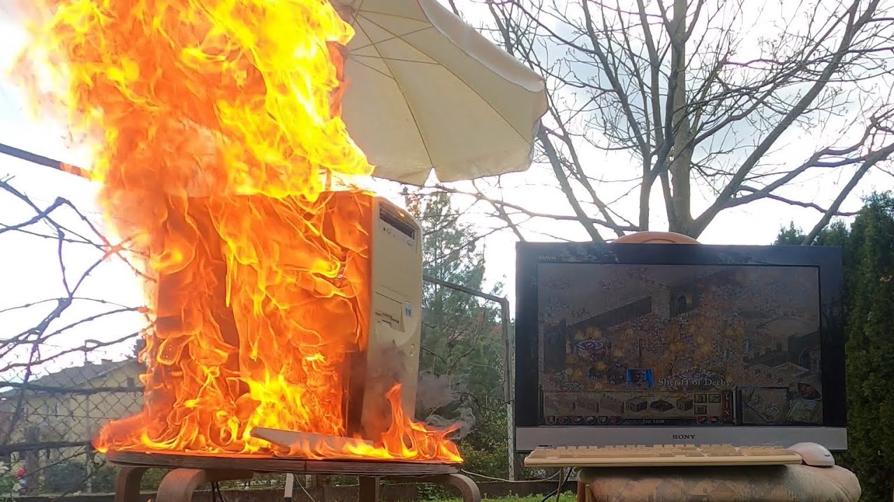 My Computer caught on fire while playing games! - YouTube
