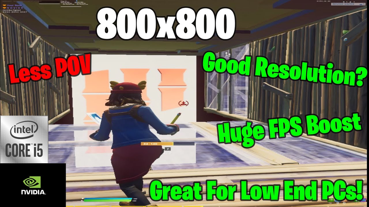 Best Stretched Resolution For VERY Low End PCs in Fortnite Season 8(FPS ...