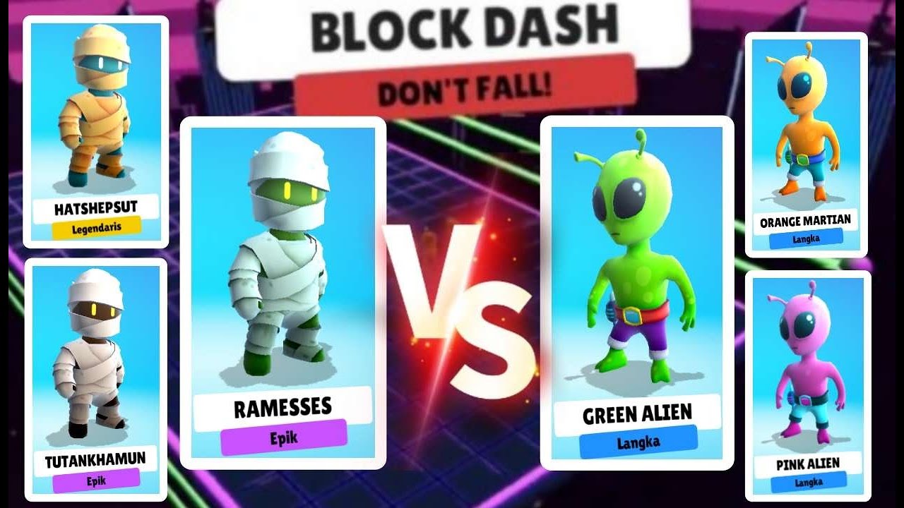 MUMMY VS ALIEN Block Dash Only X Hot Wheels Hustle Skor 30 Win - YouTube