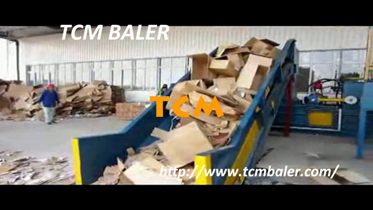 Small compactor for carton boxes - YouTube