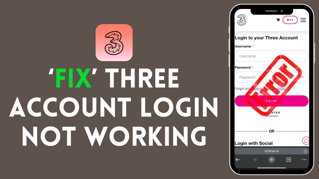 How to Fix Three Account Login Not Working 2024? - YouTube