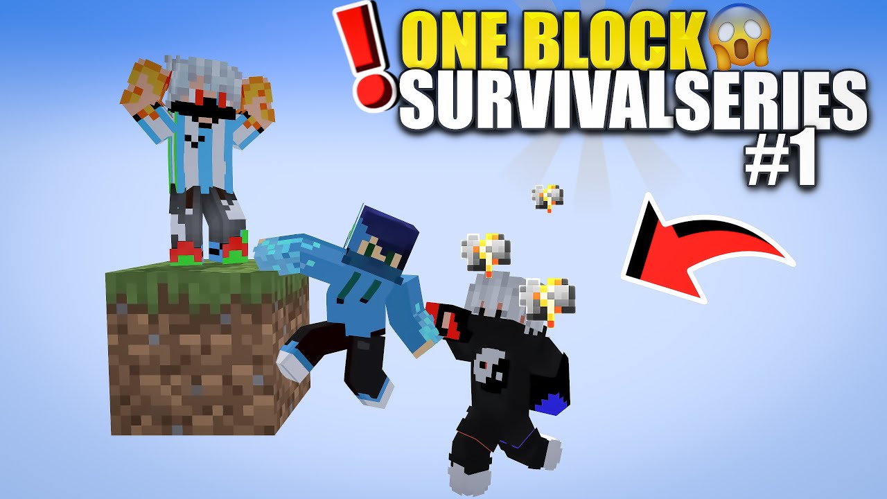 Surviving on ONE BLOCK with Friends - EPIC Minecraft Challenge - YouTube