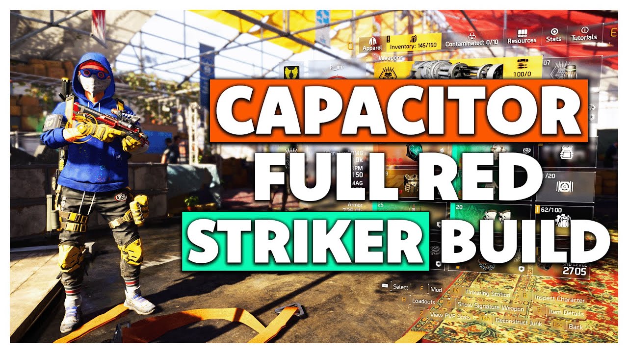 Capacitor Full Red Striker Build - The Division 2 Year 5 Season 3 - YouTube