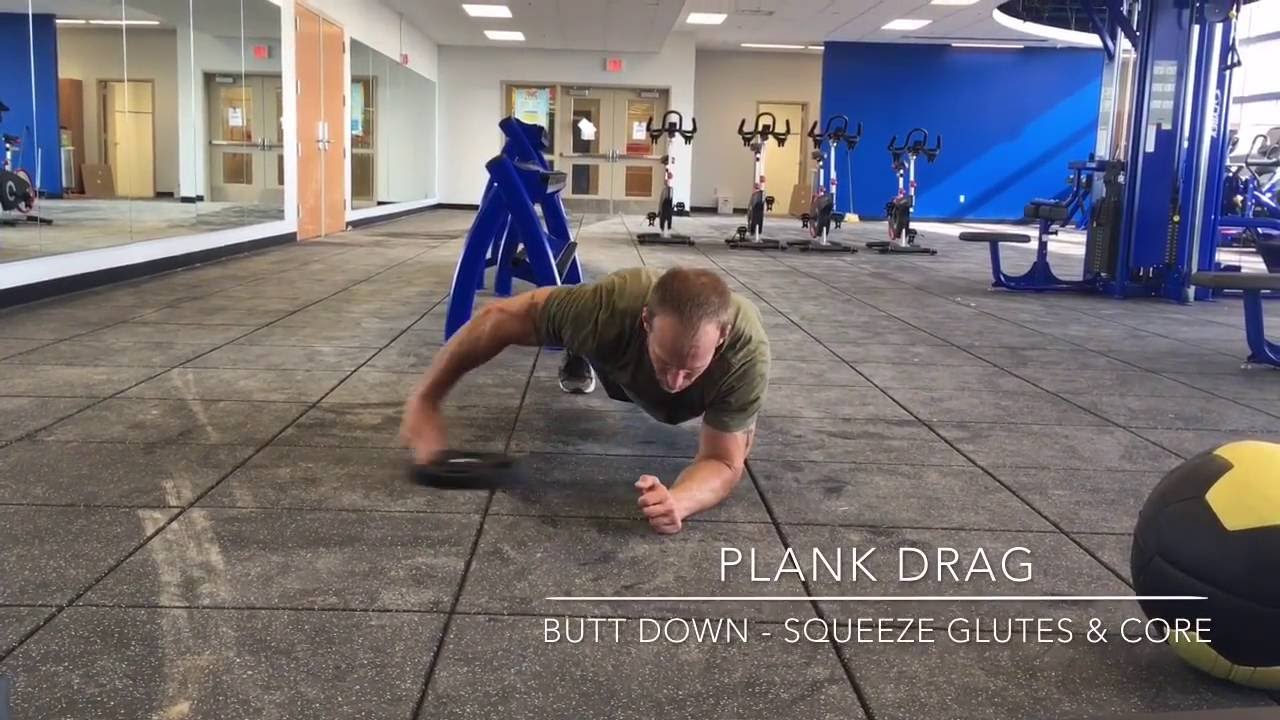 Plank drags - YouTube