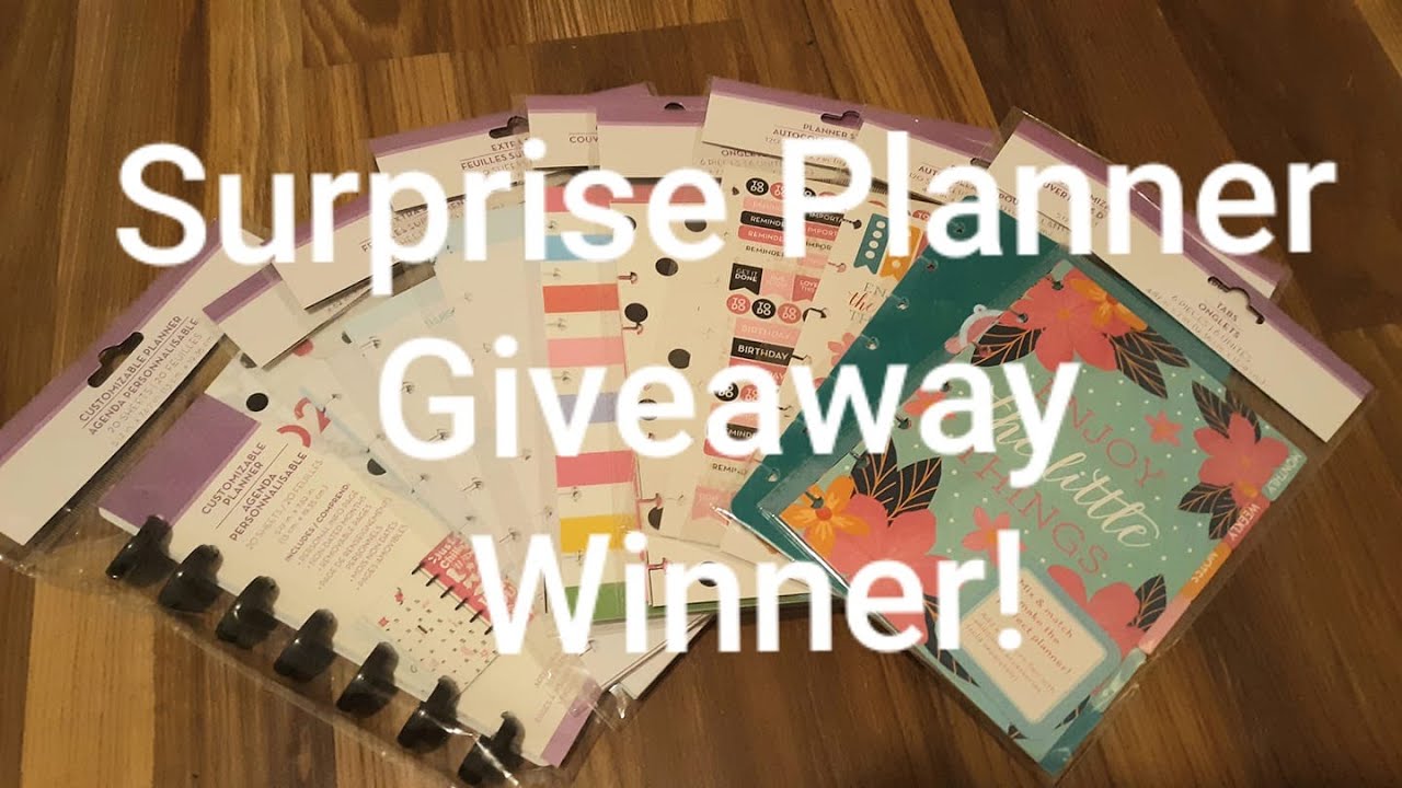 SURPRISE PLANNER GIVEAWAY WINNER!! - YouTube