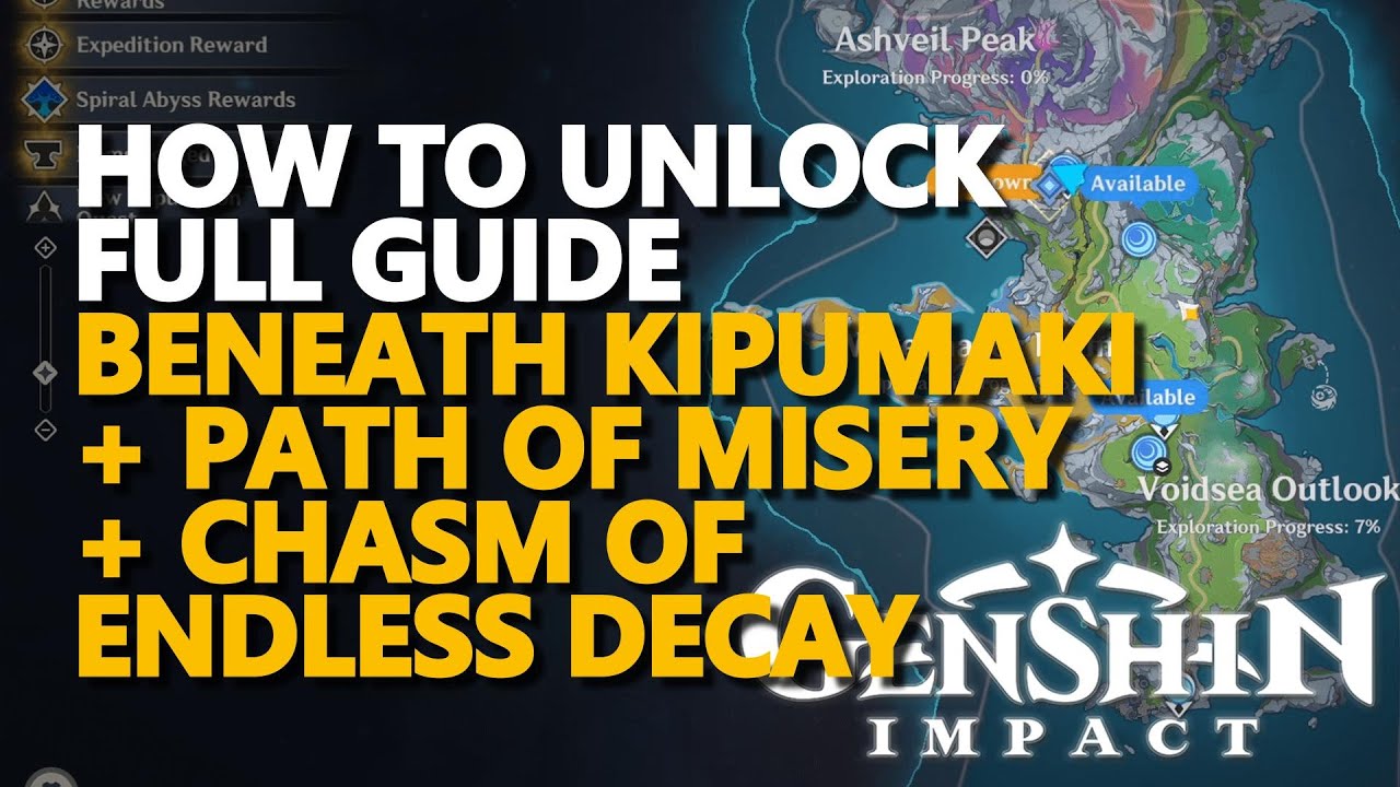 How to unlock Beneath Kipumaki + Path of Misery + Chasm of Endless ...