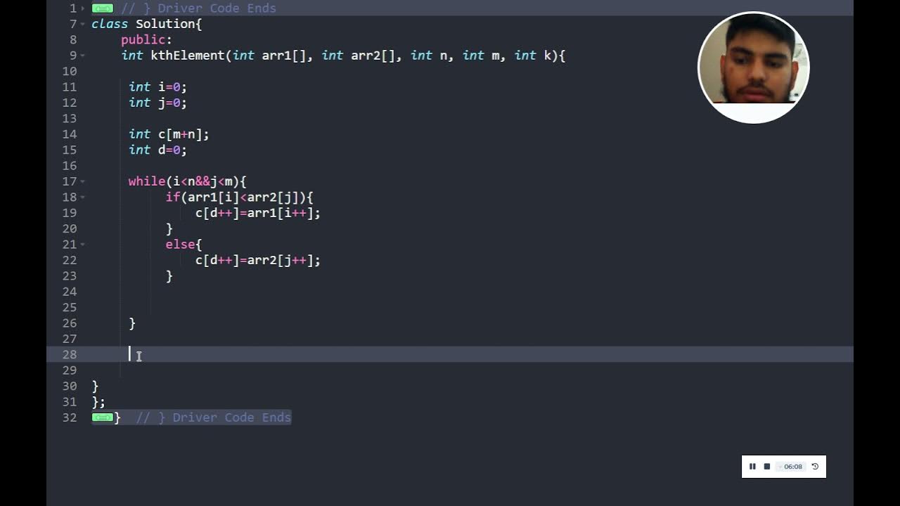 kth element of two sorted arrays - YouTube