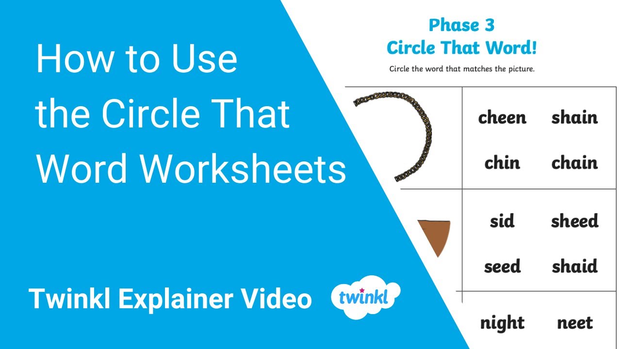 How to Use the Circle That Word Worksheets - YouTube