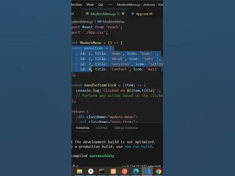 React Modern Menu | #shorts - YouTube