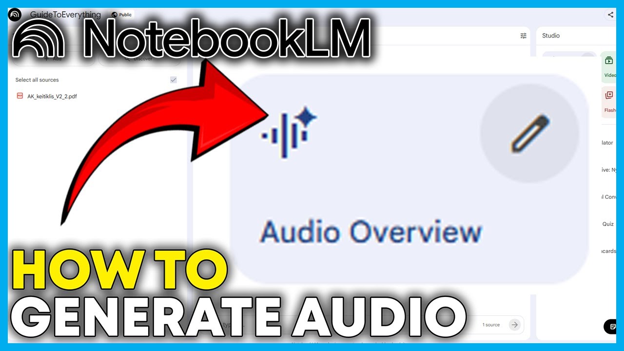 How To Generate Audio Overview in NotebookLM (Full Guide 2026) - YouTube