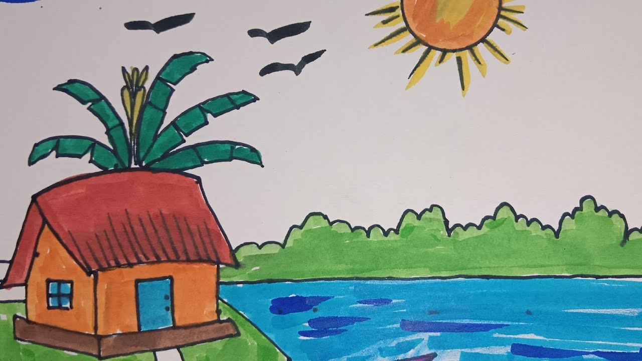 how to Draw house/How to Draw house/home drawing/house drawing step by ...