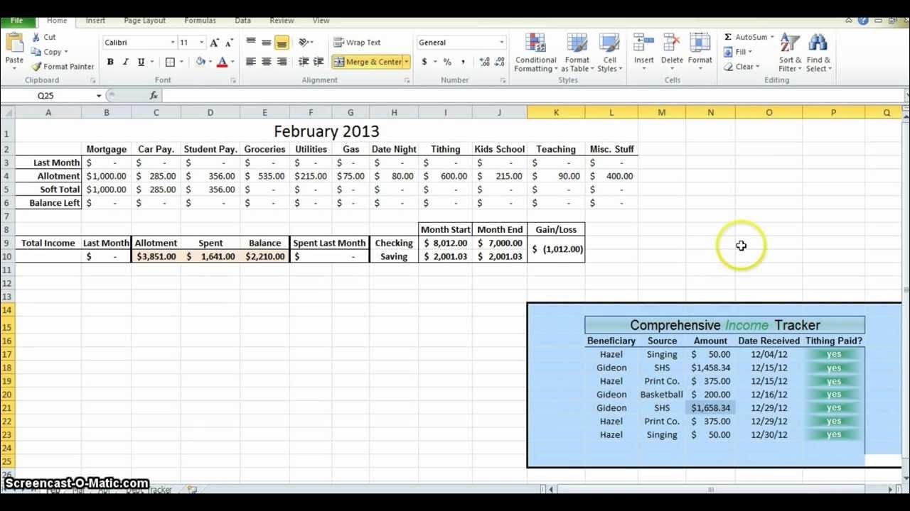 How to Make a Budget in Excel - Part 2 - YouTube