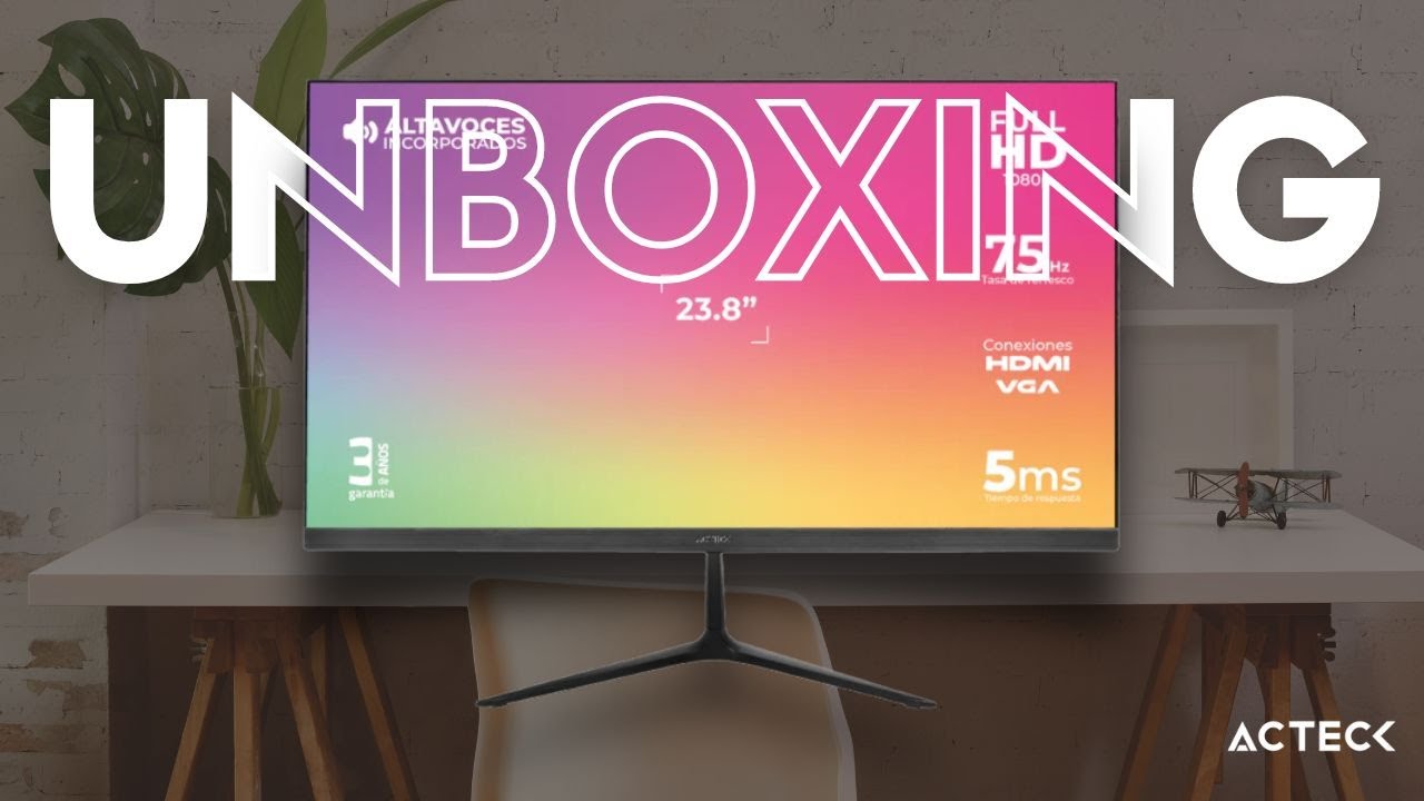 Unboxing Acteck SP240 23.8" ULTRAFINO!!, Es EXCELENTE PARA TODO!! - YouTube