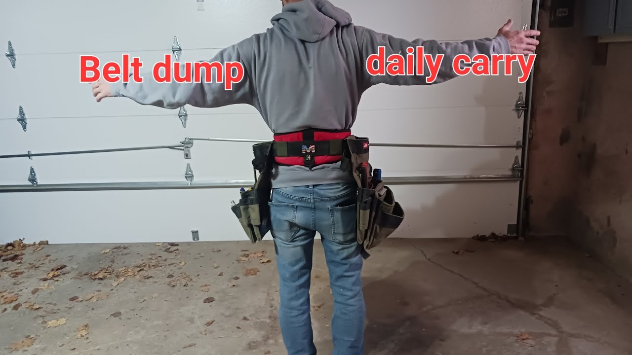 Tool belt daily carry. Diamondback pouches/Atlas 46 belt - YouTube