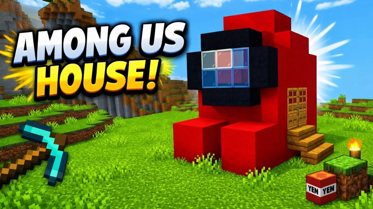 How to Build an Among Us House in Minecraft | Easy Tutorial - YouTube