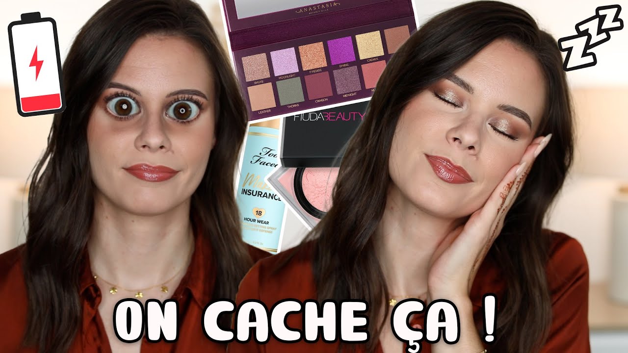 On cache tout !! makeup anti fatigue 😎 - YouTube