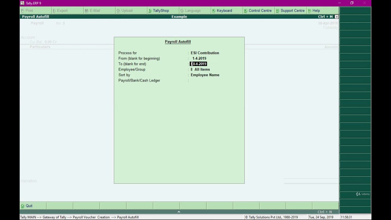 Processing ESI Contribution And Generate ESI Challan - YouTube