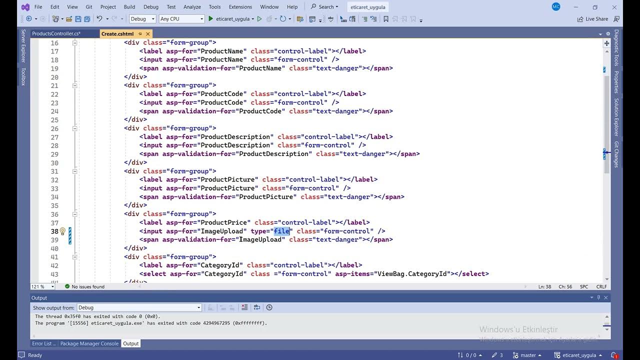Asp.net Mvc Core 6.0 E-Ticaret Uygulaması ImageUpload - YouTube