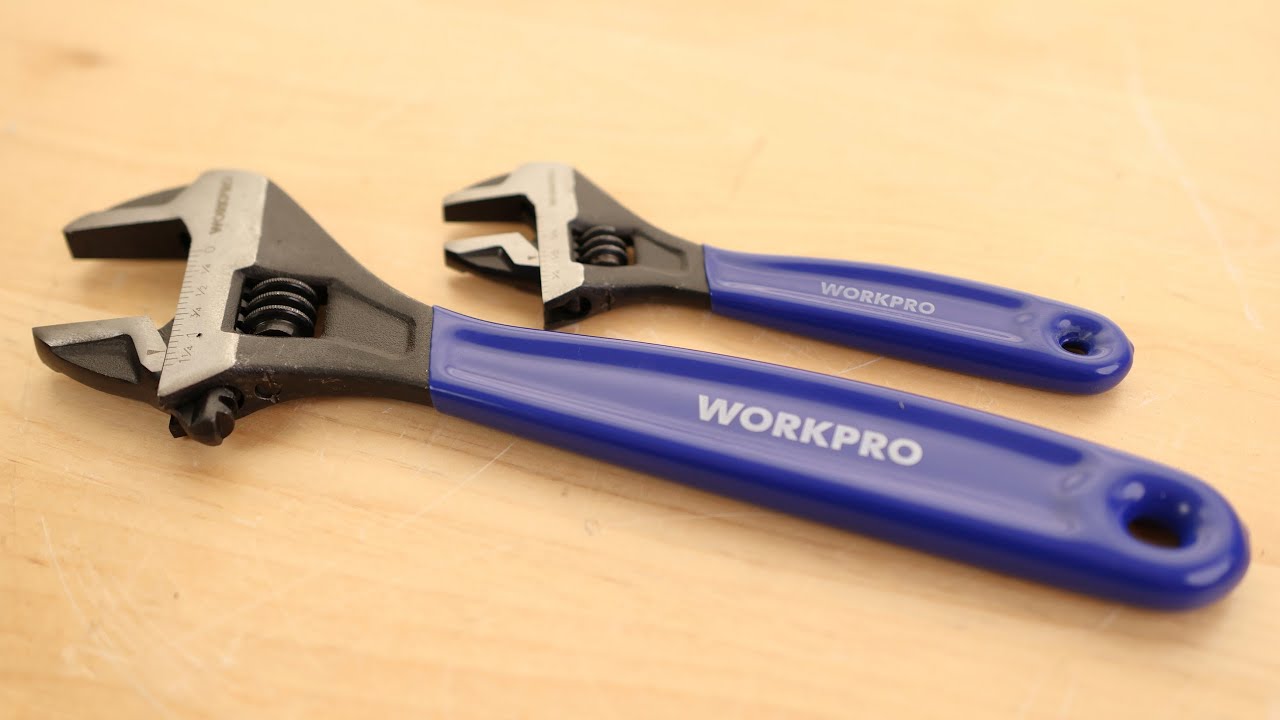 WORKPRO 2-piece Adjustable Wrench Set, 6-Inch & 10-Inch - YouTube