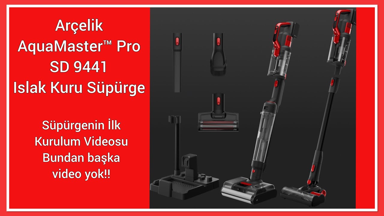 AquaMaster™ Pro SD 9441Islak Kuru Süpürge Kurulum Videosu / Kutu ...