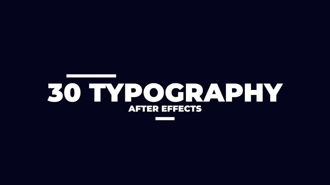 +30 Typography Titles Template for After Effects || Free Download - YouTube