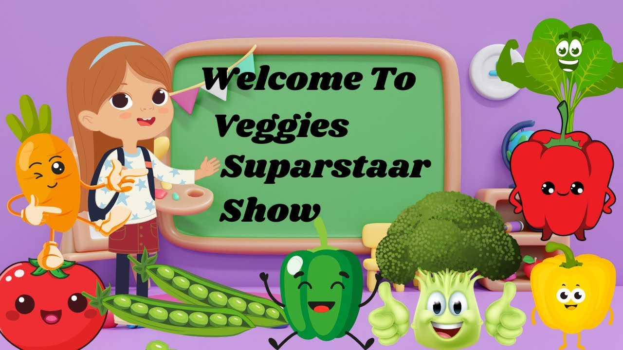 Hey kids welcome to the veggies suparstar show😍kids learning and ...
