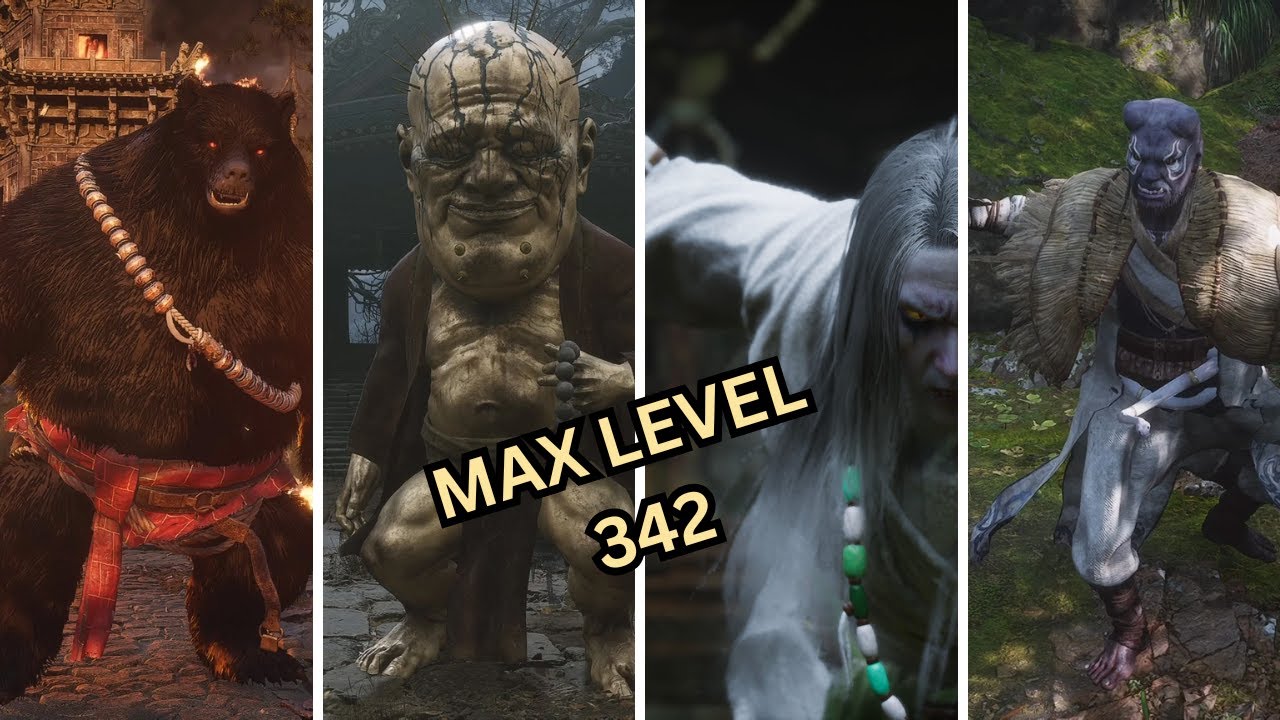 Black Myth Wukong Max Level 342 Vs. Bosses in Chapter 1 NG++++ - YouTube