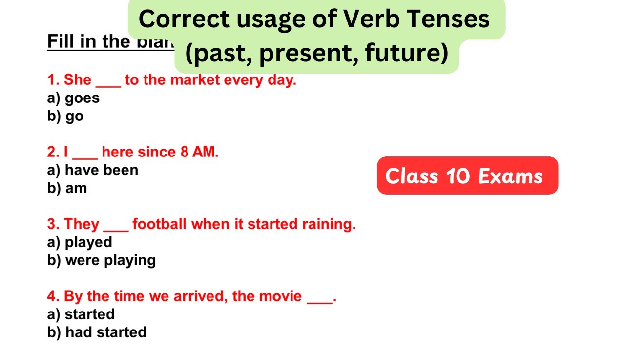Correct form of Verb practice set 1 | Tense Exercise | #verbtenses ...