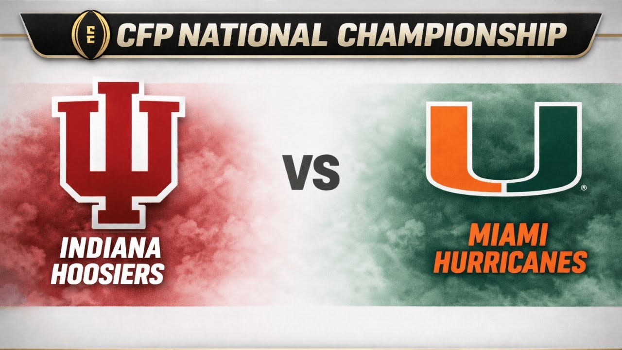 CFP National Championship LIVE | Indiana vs Miami | Play-by-Play ...