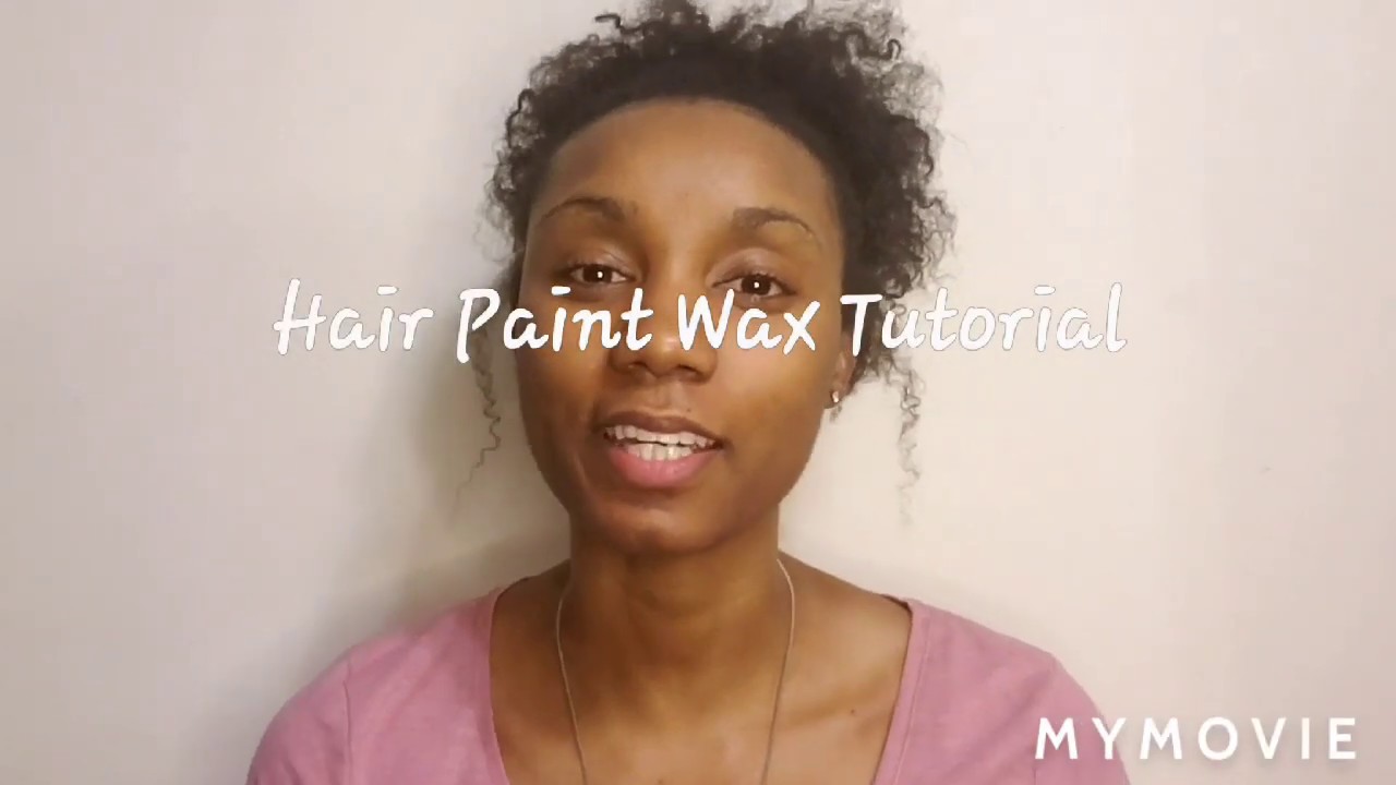 Hair Paint Wax Tutorial on Natural Hair - Purple - YouTube