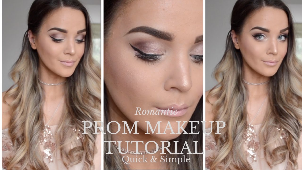 'Romantic' Prom Inspired Makeup Tutorial - YouTube
