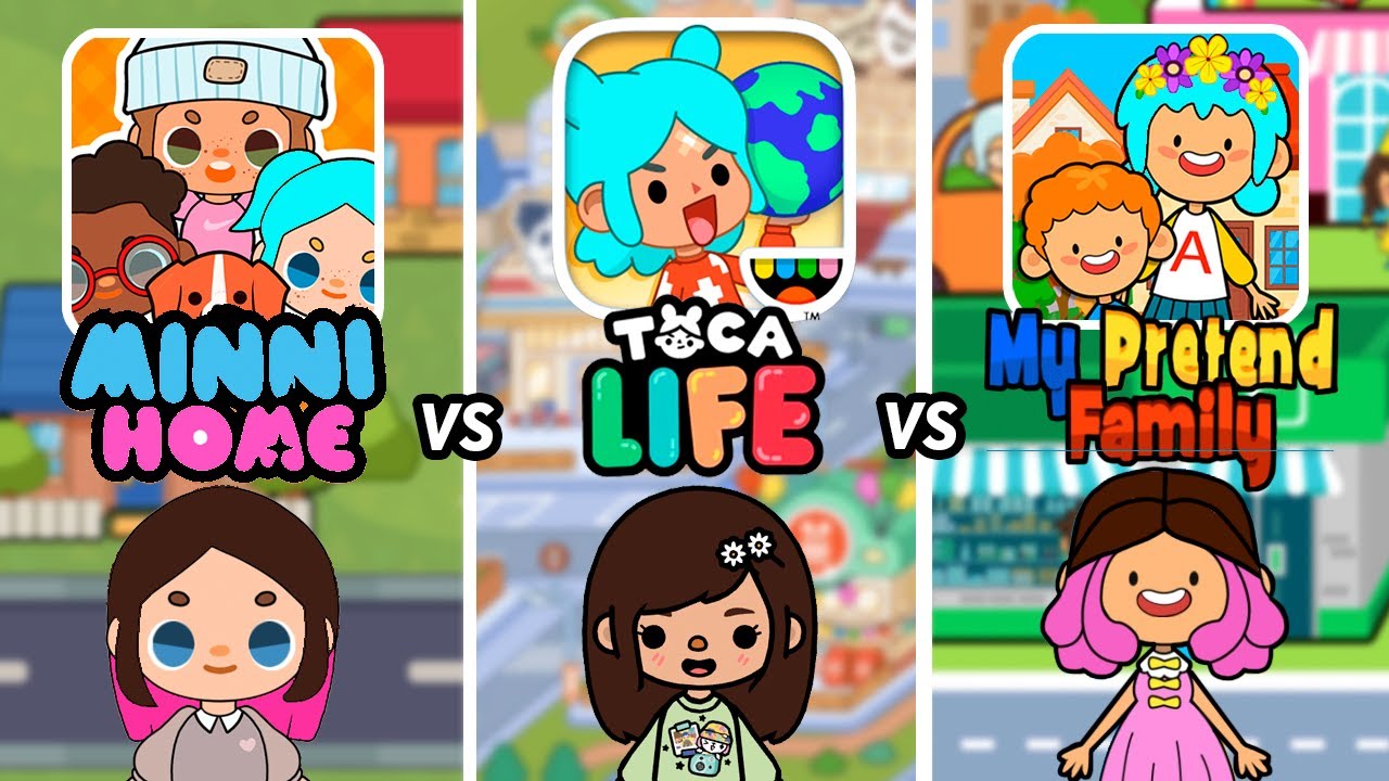 MINNI HOME VS TOCA LIFE WORLD VS MY PRETEND FAMILY ¿Cuál es mejor ...