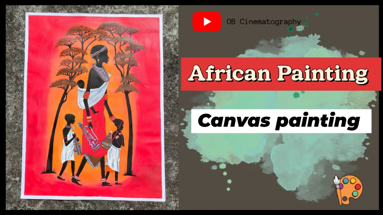 African Painting || Canvas painting of African culture|| Acrylic paint ...