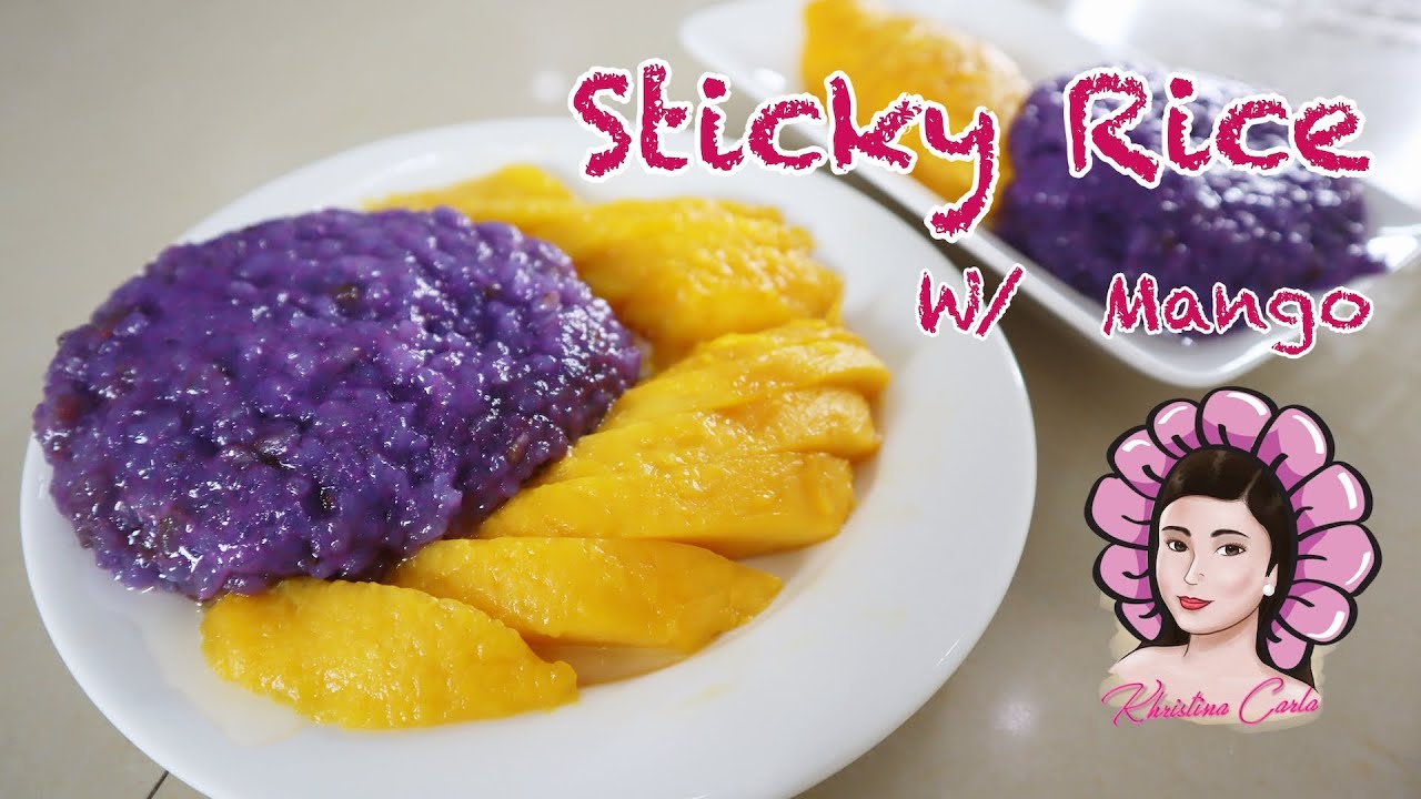 Ube Sticky Rice with Mango | Khristina Carla Tayao - YouTube