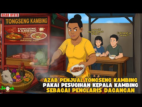 AZAB PENJUAL TONGSENG KAMBING CULAS PAKAI PESUGIHAN SEBAGAI PENGLARIS DAGANGAN || ANIMASI AZAB