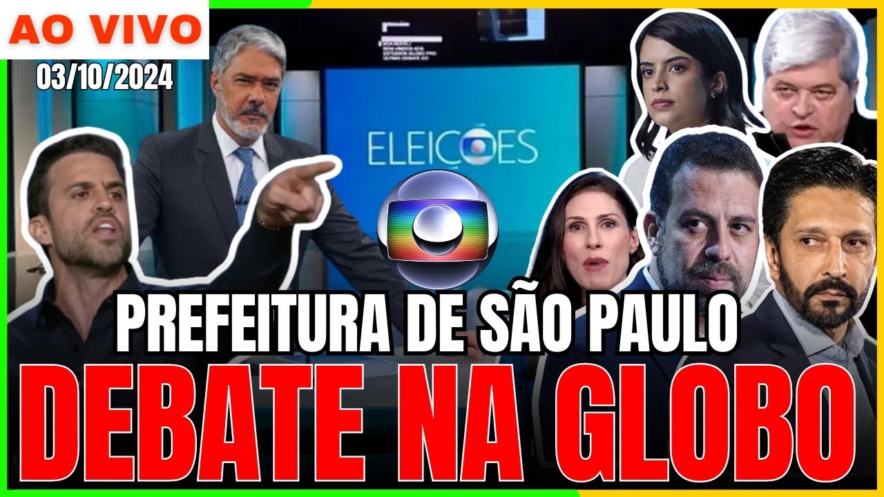 🔴DEBATE NA GLOBO PARA PREFEITURA DE SÃO PAULO - AO VIVO - YouTube