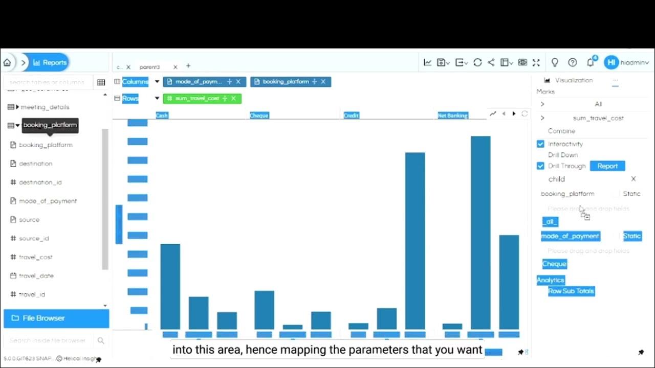 Implement drill through in Helical Insight 5.0 - YouTube