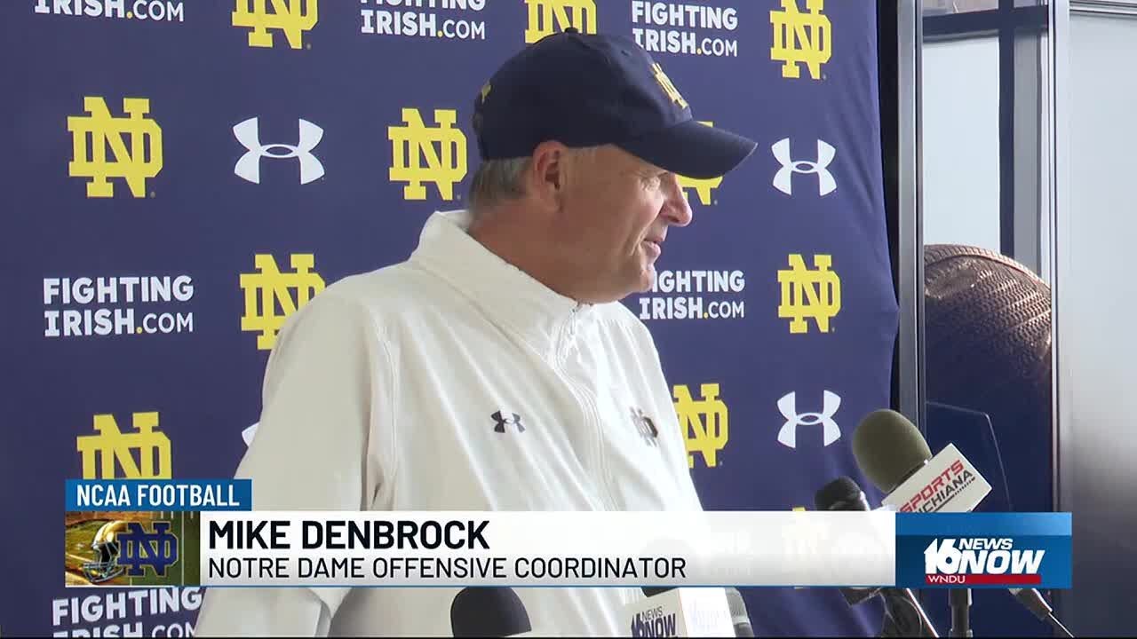 Notre Dame OC Mike Denbrock talks strategy for CJ Carr's first ...