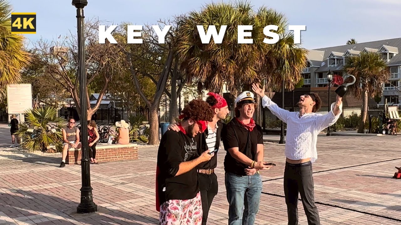 [4K HDR} Walking KEY WEST - Mallory Square and Sunset Pier - Walking ...