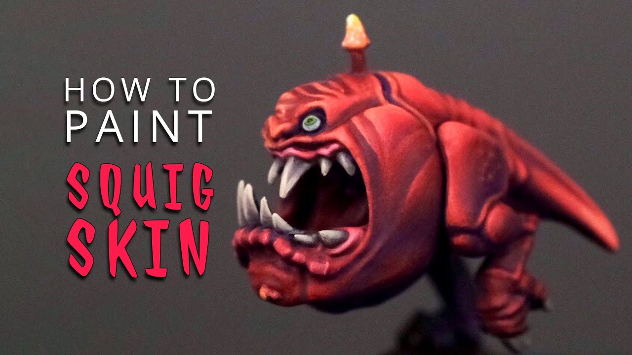 How to paint red Squig Skin! - YouTube