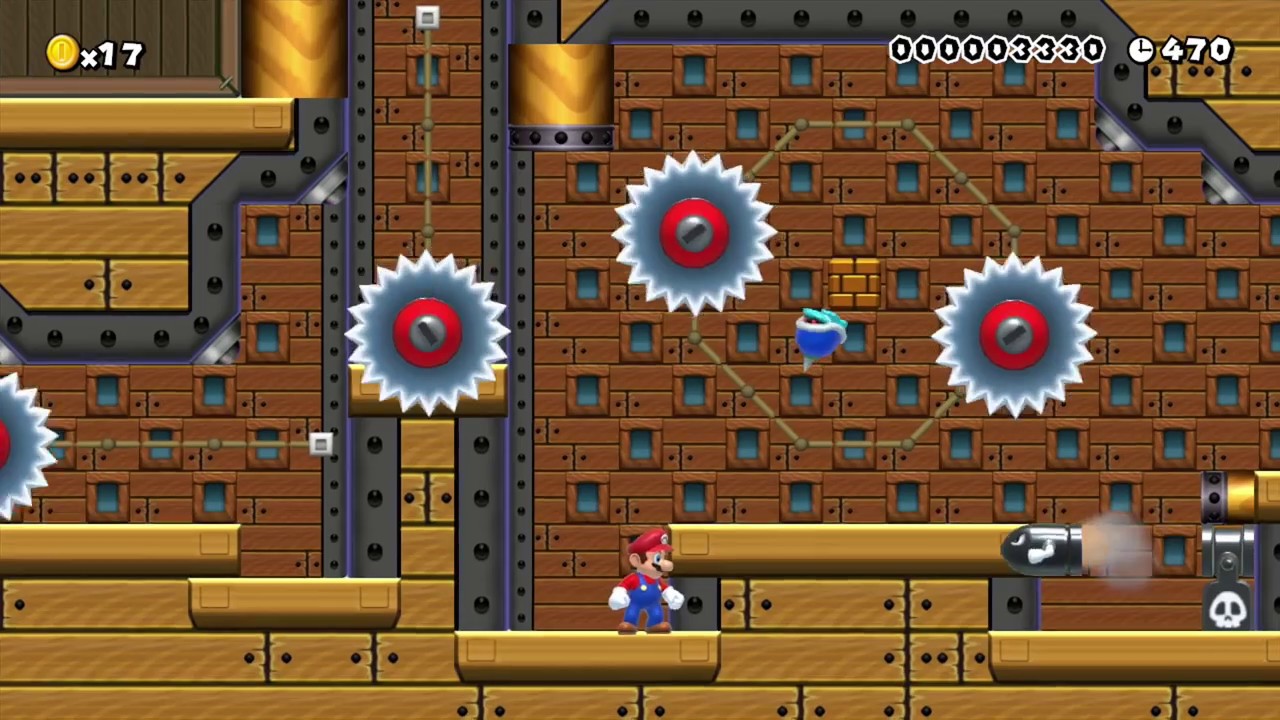 Super Mario Maker Levels: "Tough Tough Grinders!" - YouTube