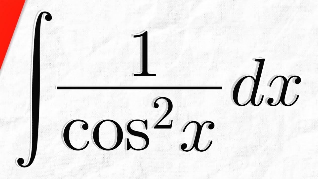 Integral Of 1 cos 2x Calculus 1 Exercises YouTube