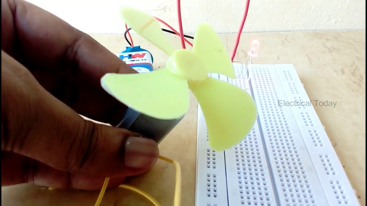 Simple LED circuit using Breadboard|DC motor|Fun Experiment - YouTube